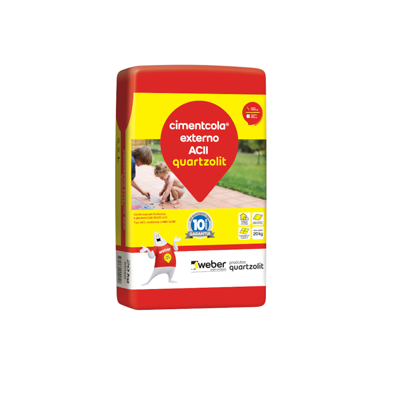 Argamassa Quartzolit Cimentcola Externo ACII 20kg | Casa Mattos