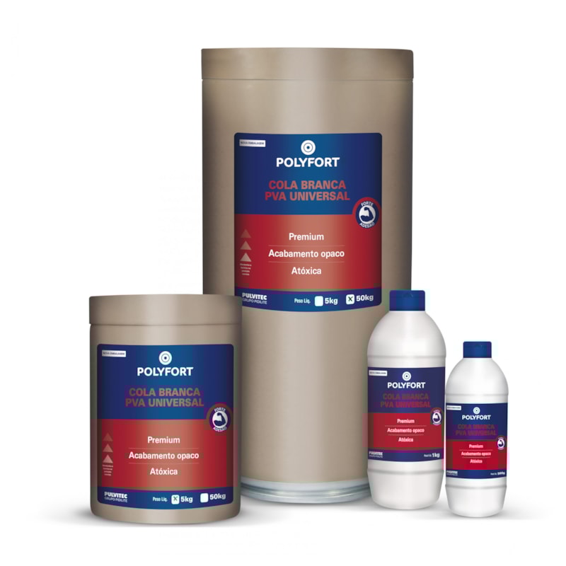 Cola Branca Universal Polyfort Pulvitec 1kg | Casa Mattos