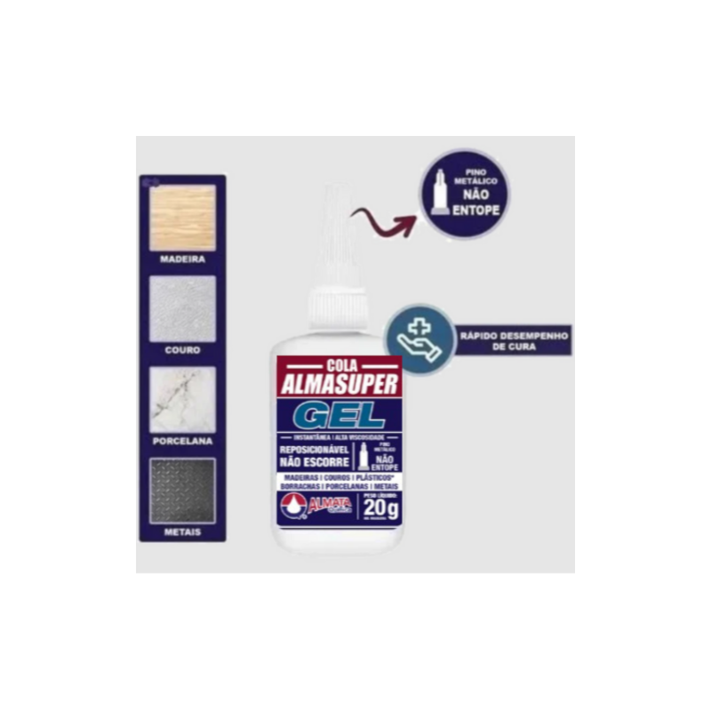 Cola Instantânea Almasuper Gel Almata Química 20G | Casa Mattos