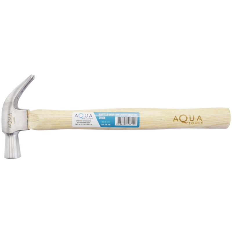 Martelo 23mm com Cabo de Madeira Aquatools | Casa Mattos