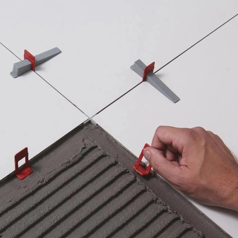 Nivela Piso Slim 1,5mm Pacote com 100 peças Vermelho | Casa Mattos