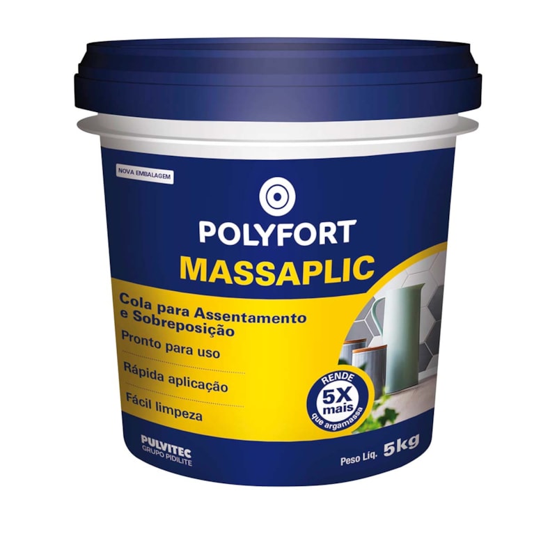 Polyfort Massaplic para Azulejos 5kg Pulvitec | Casa Mattos