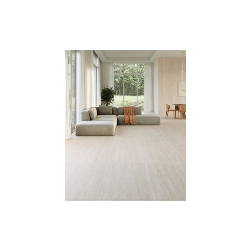 Porcelanato Acetinado Travertino Tivoli Satin 90x90cm | Casa Mattos