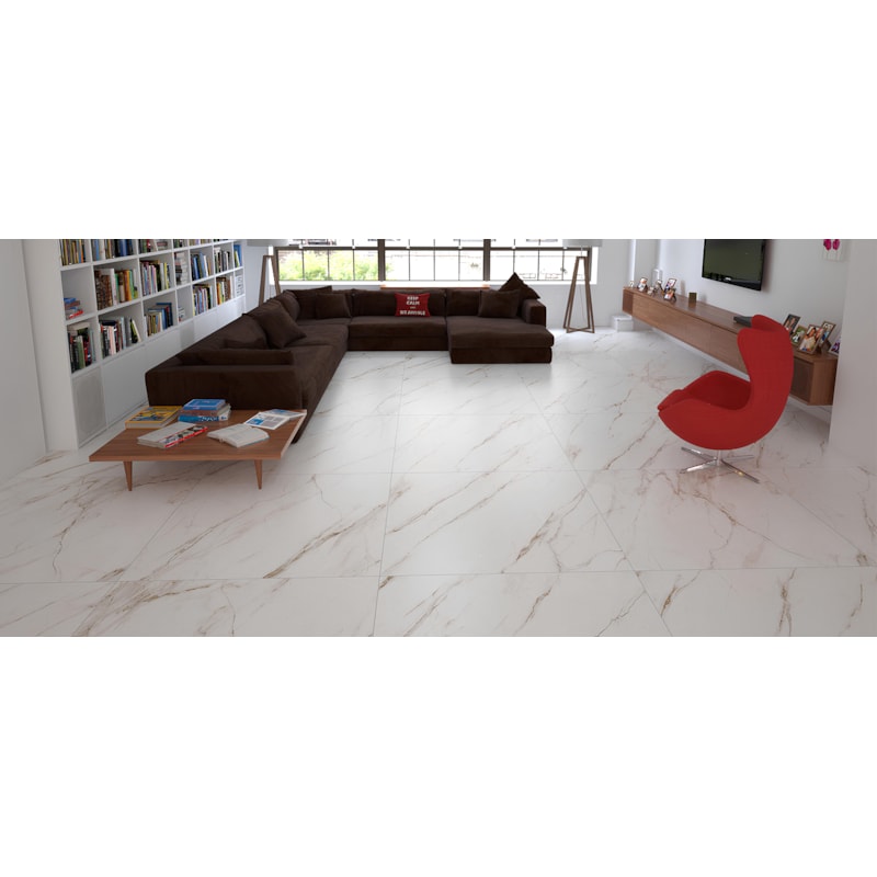 Porcelanato Raggi Oro Acetinado Retificado 120x120cm | Casa Mattos