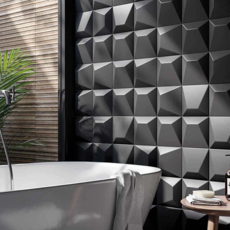 Revestimento de Parede Roca Block White Matte Acetinado 15,4x15,4cm ...