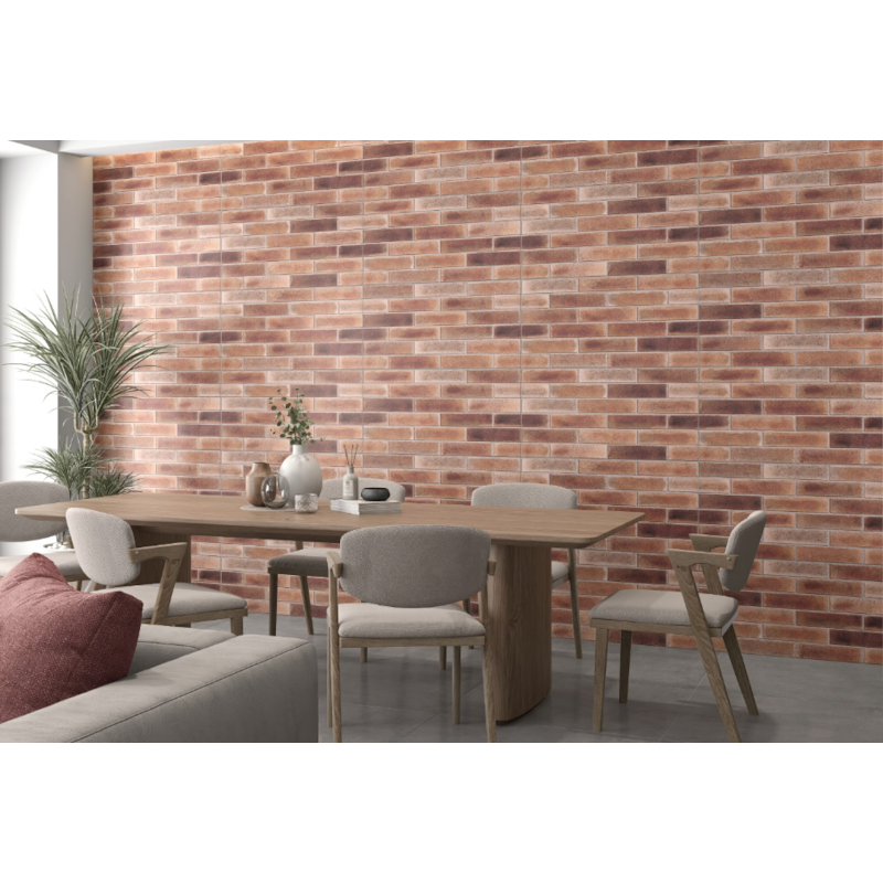 Revestimento Ladrilho Red Ru 39x75cm | Casa Mattos